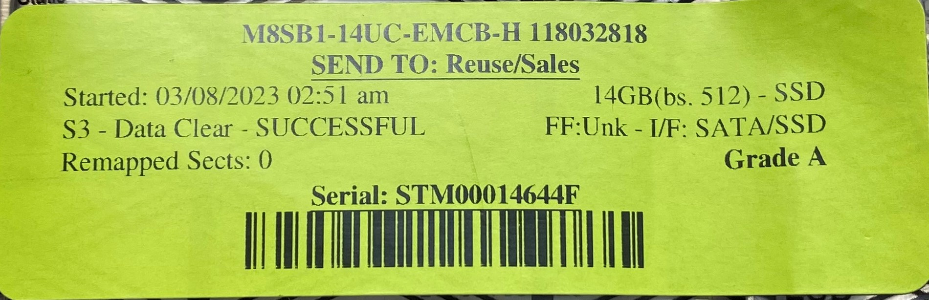 STEC M8SB1-14UC-EMCB-H 118032818 1.8" SATA/SSD Internal Solid State ...